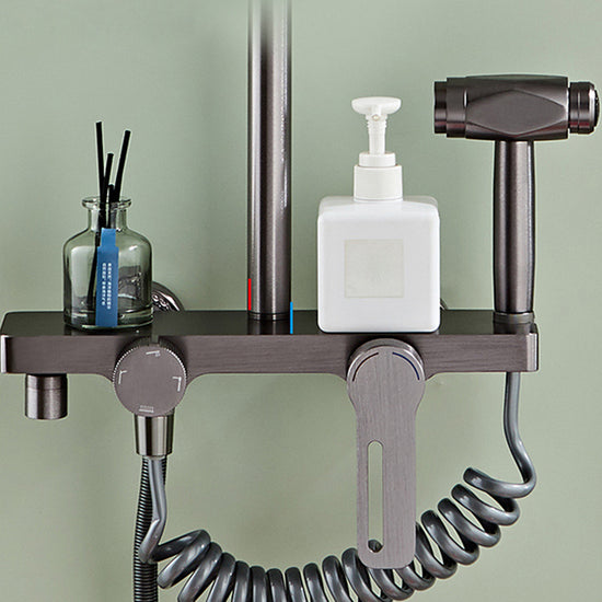 Modern Style Shower System Handle Lever Wall Mounted Spot Resist Shower ...