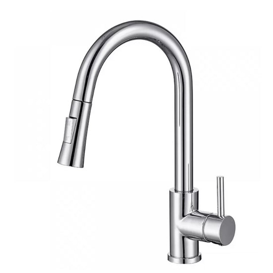 Modern Style Retractable Vessel Faucet Single Handle Stainless Steel ...