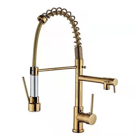 2-Function Kitchen Faucet 2-Handle Pull down Modern Farmhouse Kitchen ...