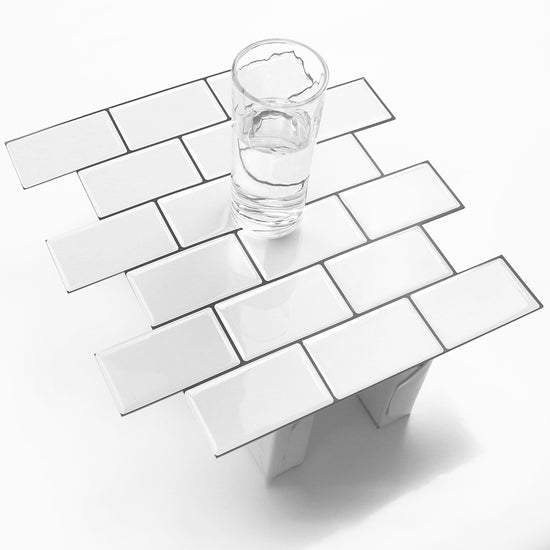 12"x 12" Resin Mosaic Tile Square Peel and Stick Tile for Backsplash ...