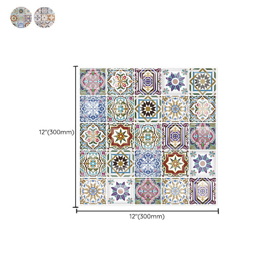 12"x 12" Resin Mosaic Tile Square Peel and Stick Tile for Backsplash ...
