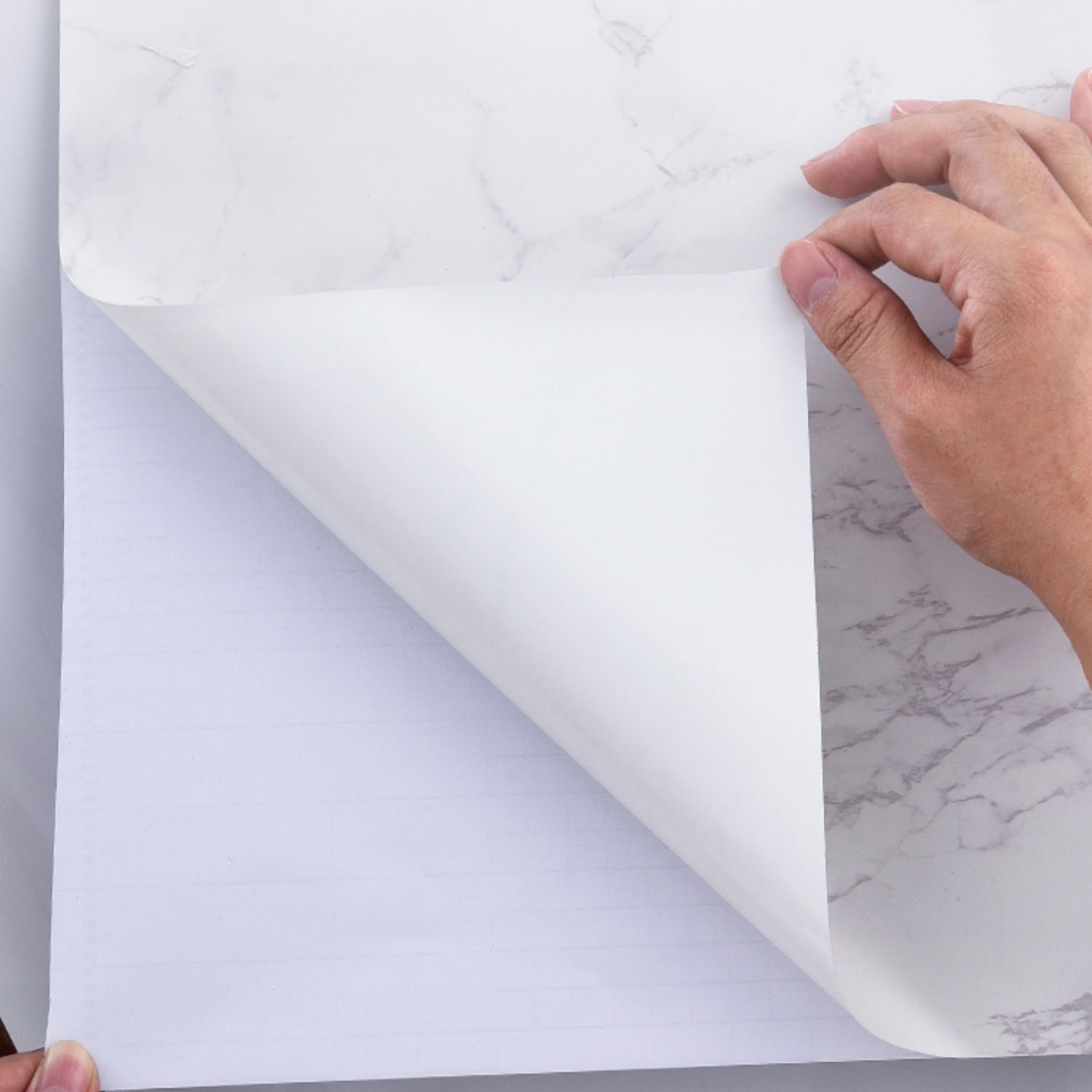 Rectangular PVC Field Tile 19.7" Peel and Stick Tile for Shower - Clearhalo