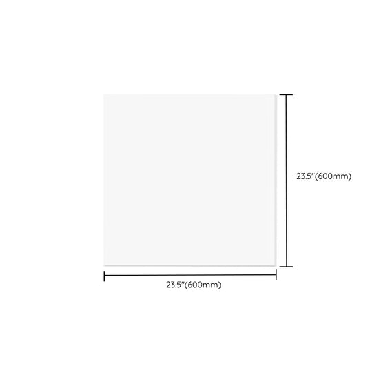 White Square Porcelain Singular Tile White No Pattern Tile for Wall and ...