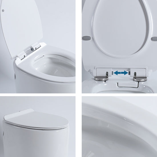 Floor Mounted Toilet One-Piece Toilet ABS Contemporary Flush Toilet ...