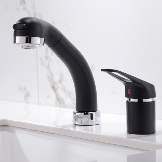 Contemporary Widespread Bathroom Faucet Lever Handles 2 Hole Faucets ...