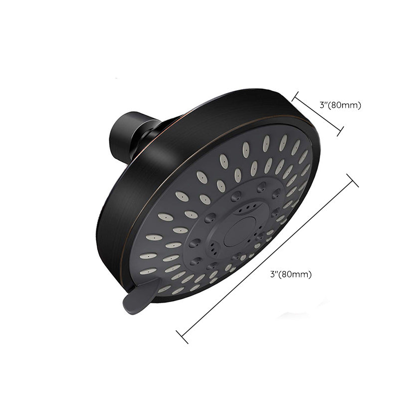 Round Metal Fixed Shower Head Traditional Adjustable Spray Pattern ...