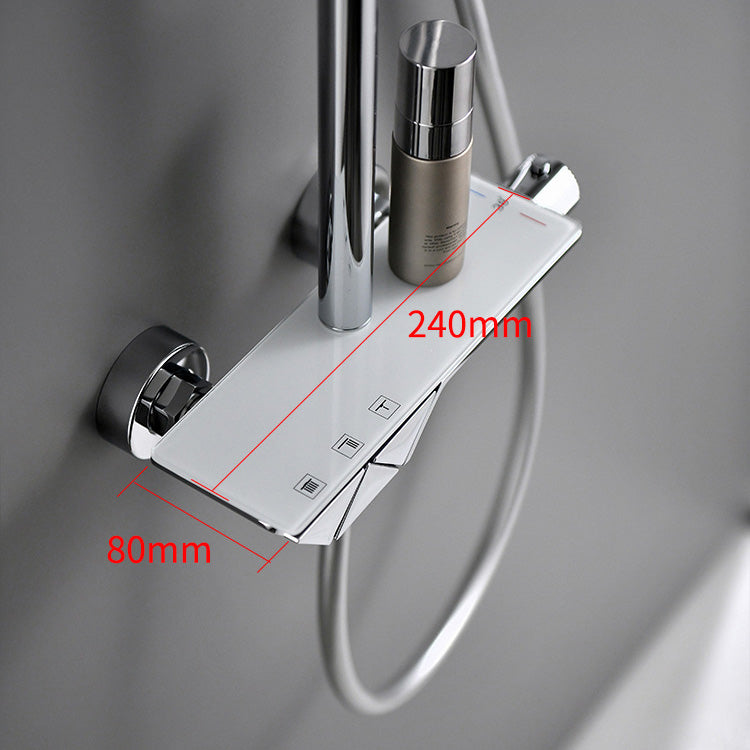 Wall Mounted Modern Square Metal Shower Adjustable Shower Head Shower ...
