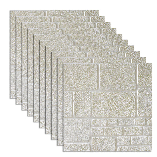 Waterproof Wall Ceiling 3D Faux Stone Foam Peel and Stick Living Room ...