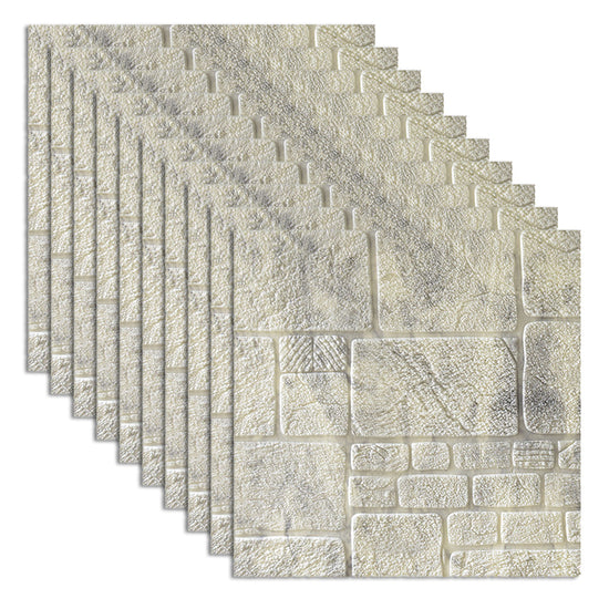 Waterproof Wall Ceiling 3D Faux Stone Foam Peel and Stick Living Room ...