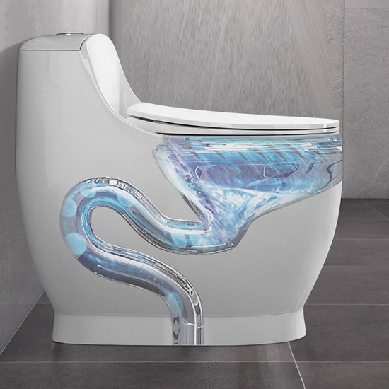 Modern Floor Mount Toilet Bowl Siphon Jet Toilet with Seat for Bathroom ...