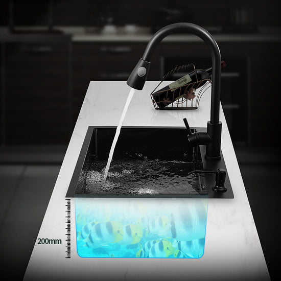 Modern Style Kitchen Sink Overflow Hole Design Stainless Steel Kitchen ...