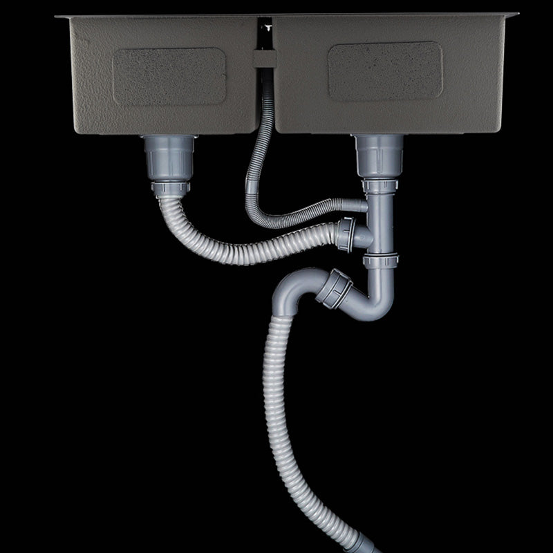 Contemporary Style Kitchen Sink Noise-cancelling Design Stainless Steel ...