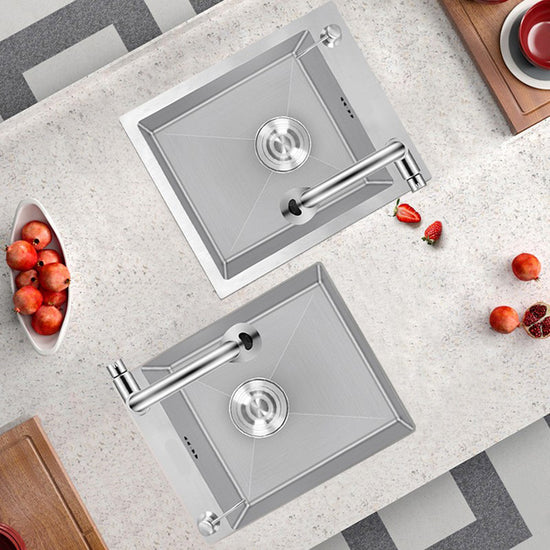 Modern Style Kitchen Sink Stainless Steel Drop-In Kitchen Sink - Clearhalo