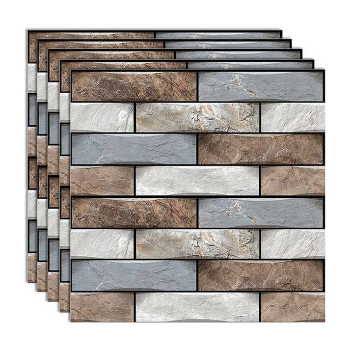 Modern PVC Field Tile/Single Tile Rectangular Peel and Stick Backsplash ...