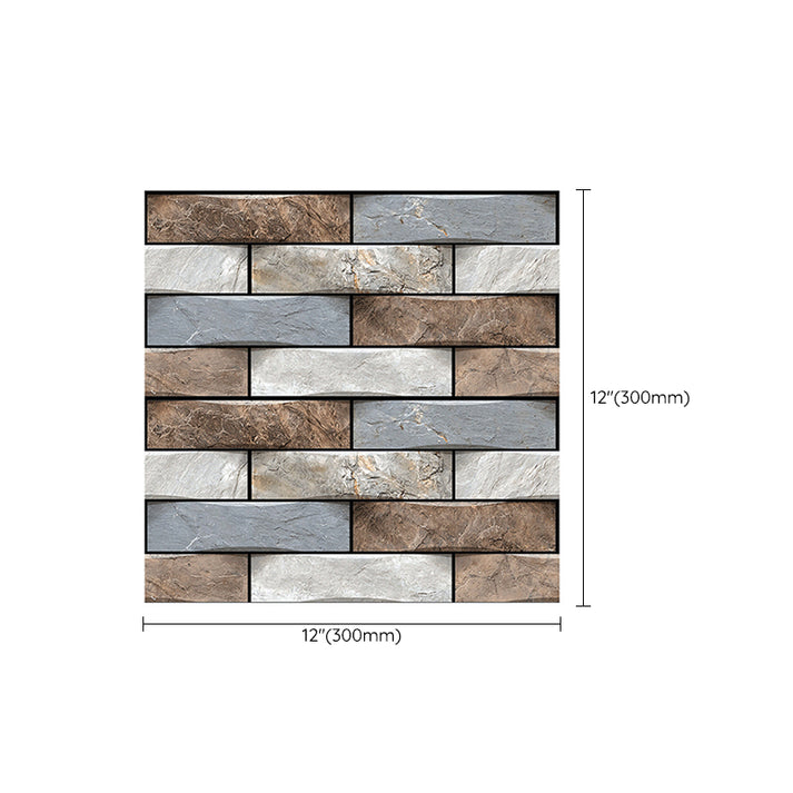 Modern PVC Field Tile/Single Tile Rectangular Peel and Stick Backsplash ...