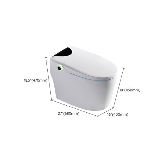 Modern Concealed Tank Toilet Skirted ABS Floor Mounted Flush Toilet ...