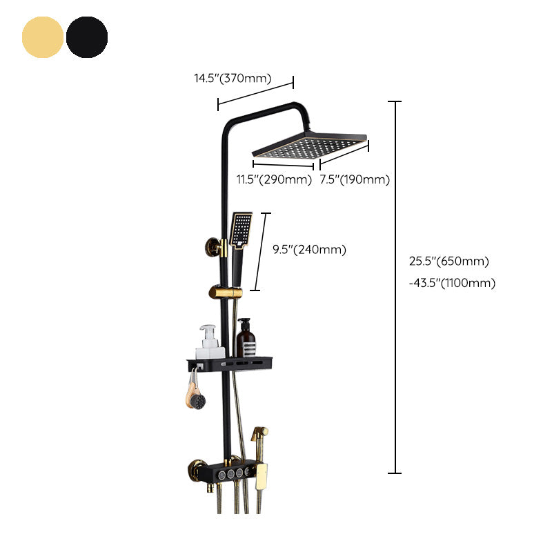 Contemporary Shower Set Slide Bar Adjustable Shower Head Wall Mounted ...