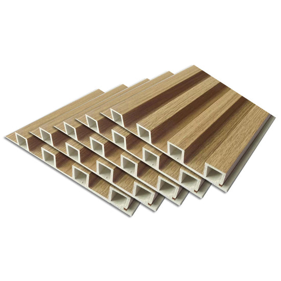 Modern Wood Paneling Smooth Wall Interior Wood Plank Set of 5 - Clearhalo