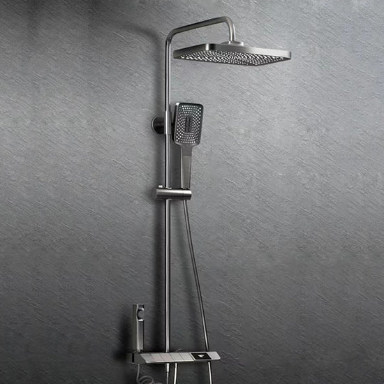 Bathroom Shower System Square Handheld Shower Head Wall Mounted Shower ...