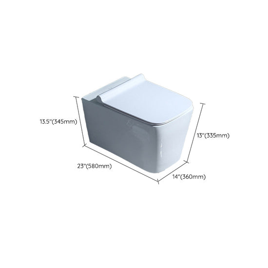 Modern Concealed Tank Toilet Skirted Ceramic Wall Hung Flush Toilet ...