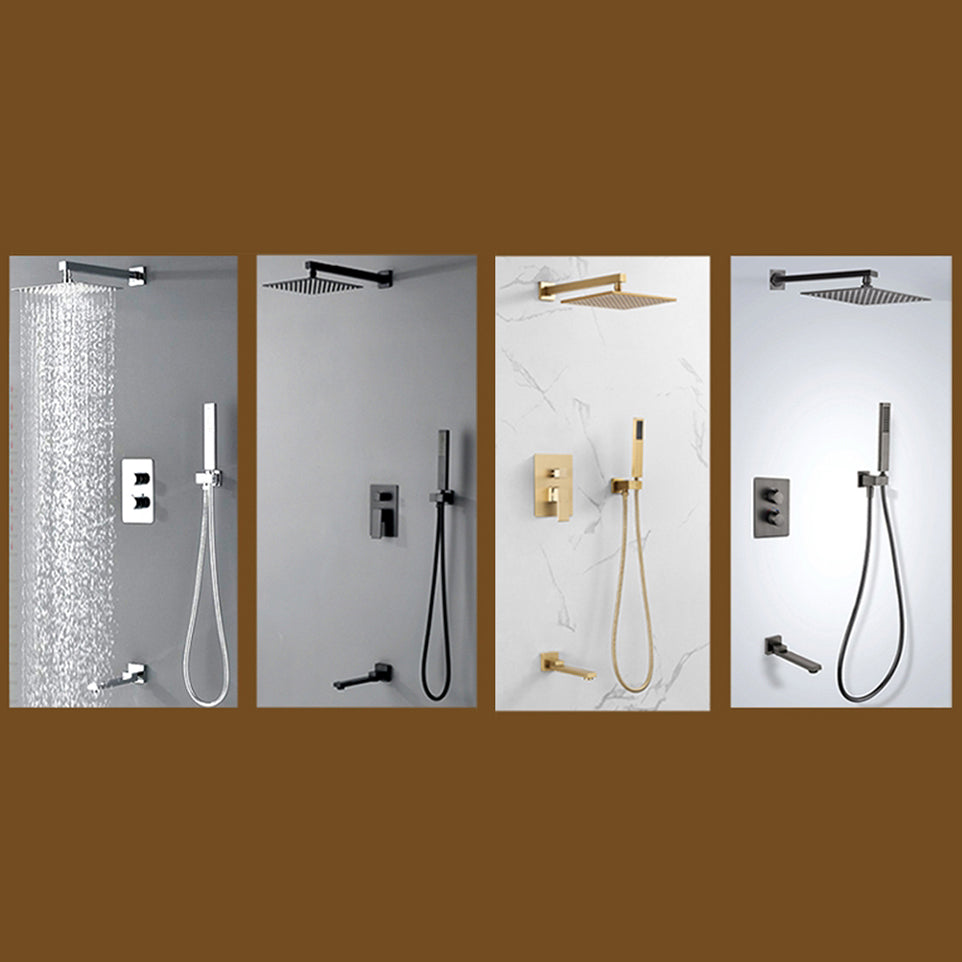 Modern Shower System Brass Adjustable Shower Head Temperature Control ...