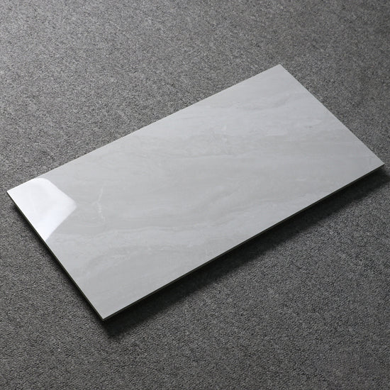 Gray Singular Tile Marble Appearance Straight Edge Rectangular Floor ...