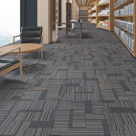Fade Resistant Level Loop Carpet Tile Non-Skid Loose Lay Indoor Carpet ...