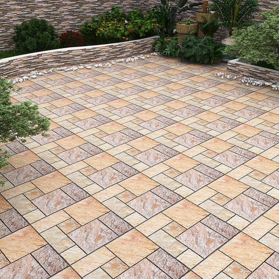 Modern Style Outdoor Floor Tile Square Straight Edge Floor Tile - Clearhalo