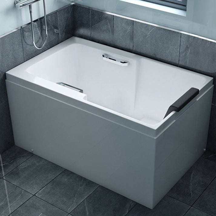 Bathroom Acrylic Apron Front Bathtub Modern Rectangular Bathtub - Clearhalo