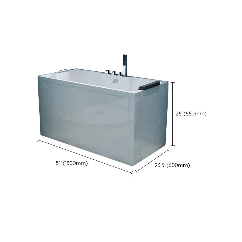 Bathroom Acrylic Apron Front Bathtub Modern Rectangular Bathtub in ...