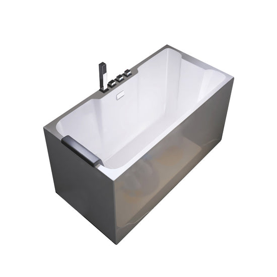 Modern Style Alcove Bath Tub Acrylic Rectangular Bathroom Bathtub in ...