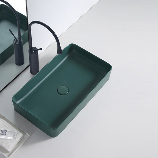 Rectangular Trough Bathroom Sink Modern Trough Bathroom Sink - Clearhalo