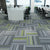 Modern Level Loop Carpet Tiles Stripe Print Interlocking Carpet Floor ...