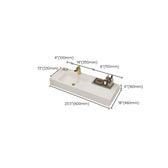 Modern Undermount Bathroom Sink Rectangular Pop-Up Drain Wash Stand ...