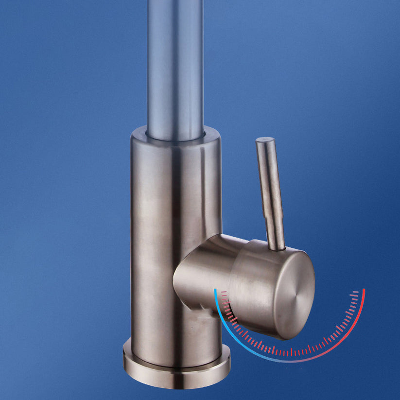 Farmhouse Bar Faucet Brass Lever Handles Spring Spout Pot Filler ...