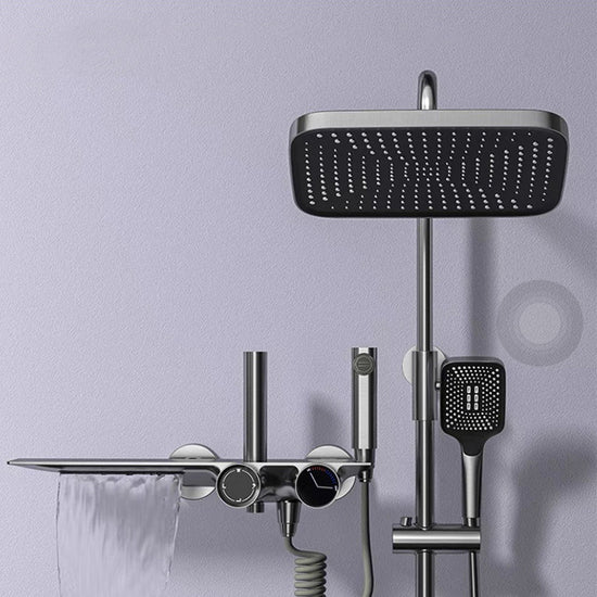 Modern Adjustable Water Flow Square Shower Faucet Shower Hose Shower ...
