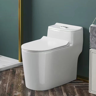 Modern 1-Piece Toilet Floor Mounted White Urine Toilet with Slow Close ...