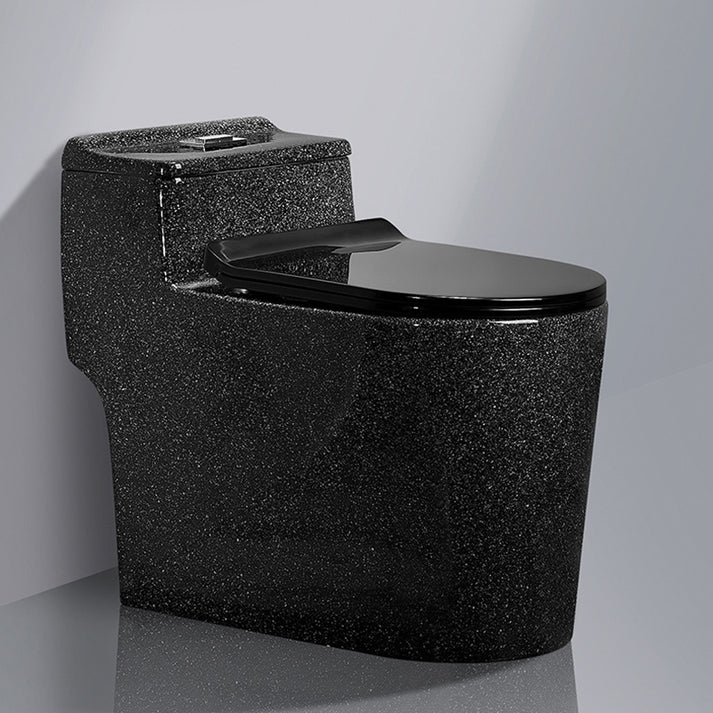 Traditional All-In-One Toilet Bowl Floor Mounted Black Urine Toilet for ...
