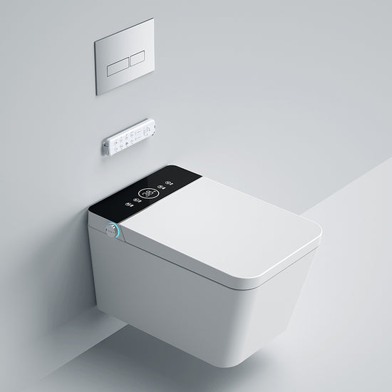 Toilet with Wireless Remote Control and Unlimited Warm Water - Clearhalo