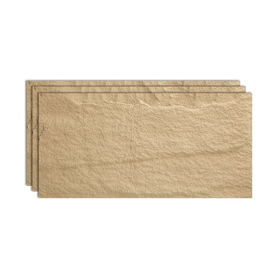 Textured Stacked Stone Singular Tile Mixed Material Wall Tile - Clearhalo