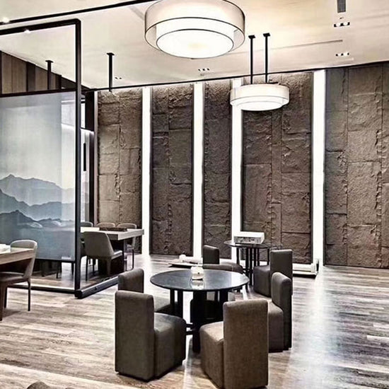 Textured Stacked Stone Singular Tile Mixed Material Wall Tile - Clearhalo