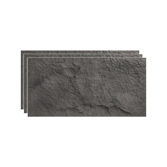 Textured Stacked Stone Singular Tile Mixed Material Wall Tile - Clearhalo