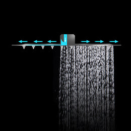 Stainless Steel Fixed Shower Head in Silver H2Okinetic Technology ...
