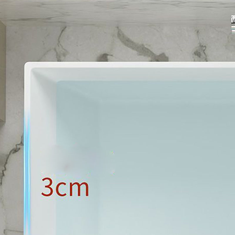 Modern Freestanding Soaking Bathtub Rectangle Acrylic Bathtub in White ...