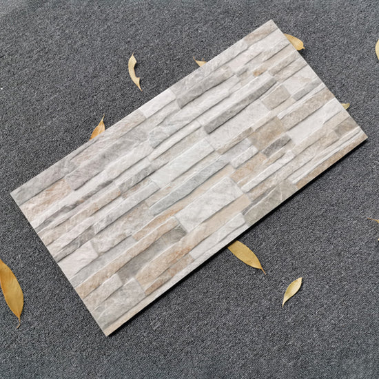 Outdoor Wall Floor Tile Ceramic Straight Edge Stacked Stone Brick Look ...