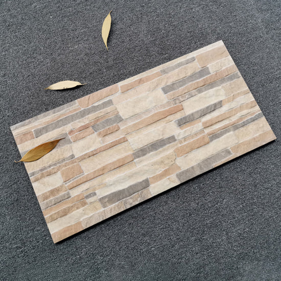 Outdoor Wall Floor Tile Ceramic Straight Edge Stacked Stone Brick Look ...