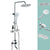 Silver Shower Set Pressurized Shower Head Thermostatic Bathroom Shower ...