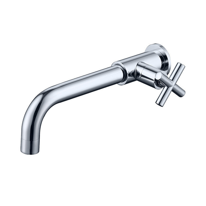 Glam Wall Mounted Bathroom Faucet Copper Single Handle Low Arc Vessel ...