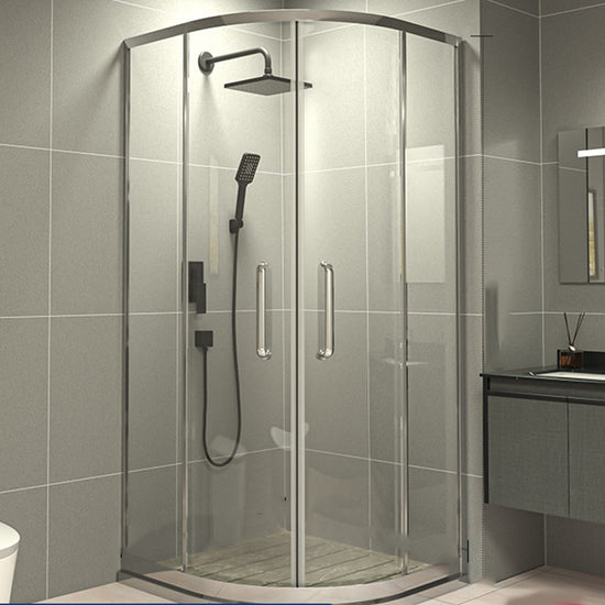 Linear Sliding Shower Enclosure Metal Semi-Frameless Shower Enclosure ...