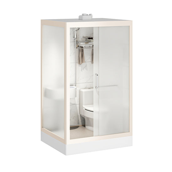 Modern Framed Tempered Glass Shower Kit with Base Included Framed ...